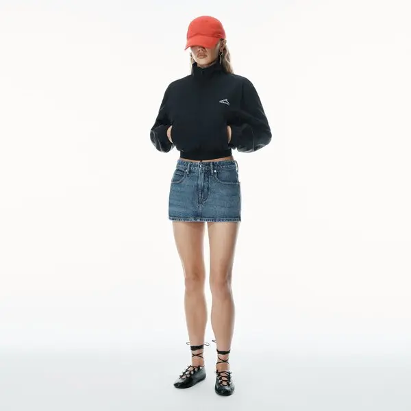 Alexander Wang Comfort Stretch Denim Midi Skort - Deep Blue