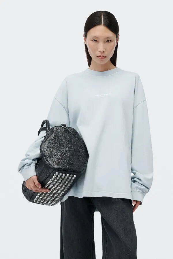 Alexander Wang Logo Print Long Sleeve Tee
