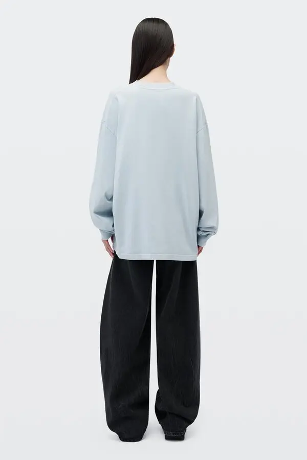 Alexander Wang Logo Print Long Sleeve Tee