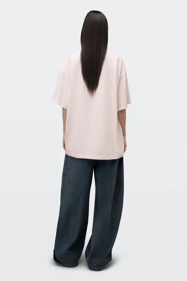 Alexander Wang Crystal Hotfix I Heart Aw Oversized Tee