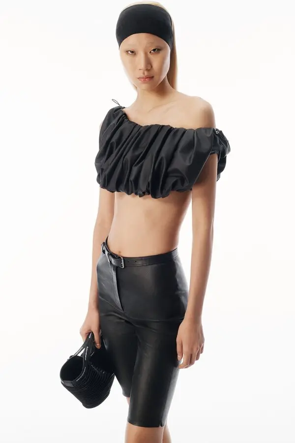 Alexander Wang High-rise Leather Shorts With Belt