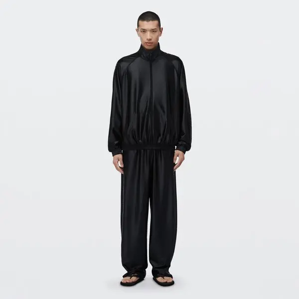 Alexander Wang Emboss Logo Panel Track Jacket - Black
