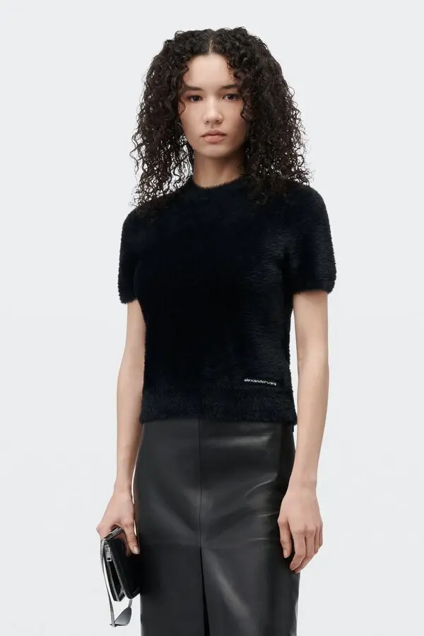 Alexander Wang Textured Chenille Crewneck Pullover