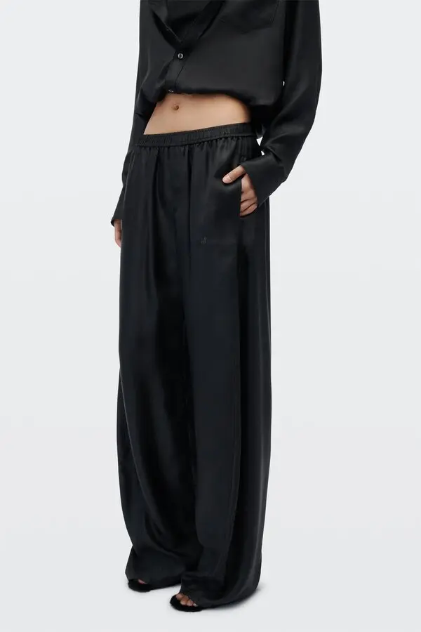 Alexander Wang Silk Mid-rise Track Pant