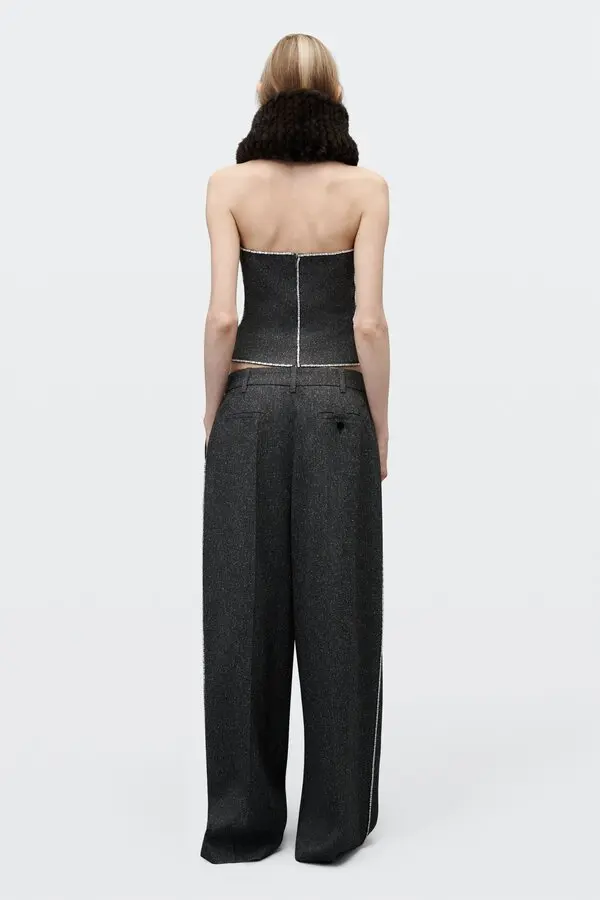 Alexander Wang Crystal Trim Mid-rise Pant