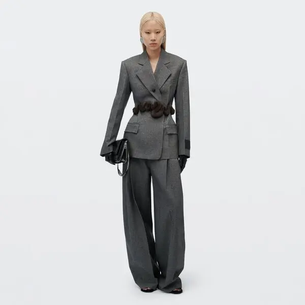 Alexander Wang Tweed Button-detail Blazer
