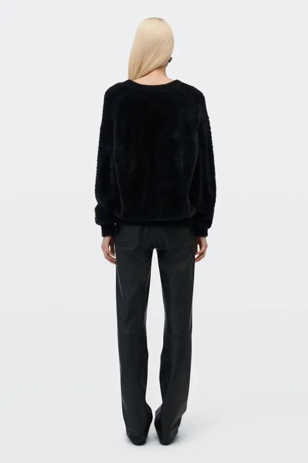 Alexander Wang Textured Chenille V-neck Cardigan