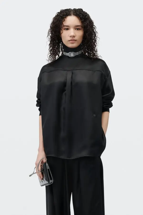 Alexander Wang Silk Reverse-detail Shirt