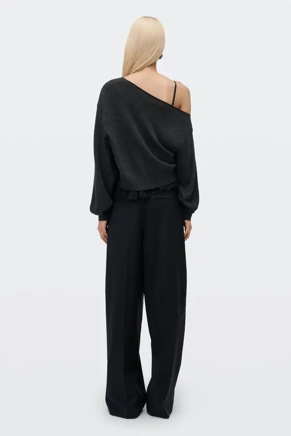 Alexander Wang Off-shoulder Layered Sweater