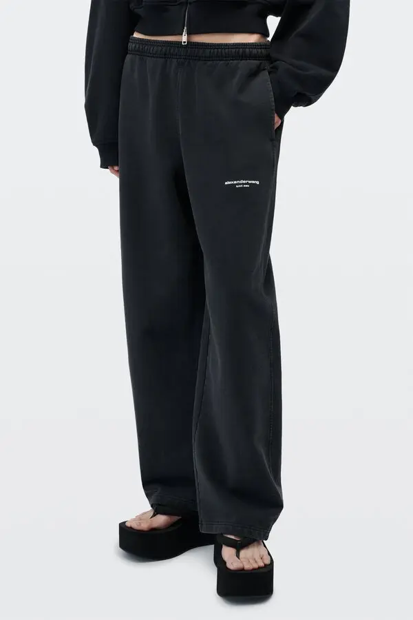 Alexander Wang Logo Print Mid-rise Relaxed Sweatpant