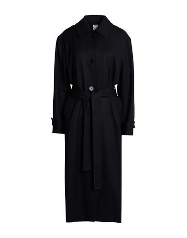 INES DE LA FRESSANGE PARIS Overcoat & Trench Coat Size Wool - Navy