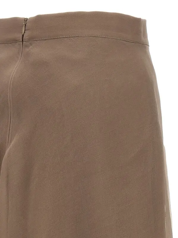 Brunello Cucinelli Pleated Midi Circle Skirt