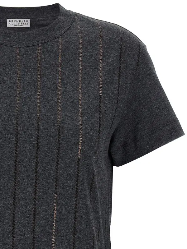 Brunello Cucinelli Micro Sequin Embellished T-shirt