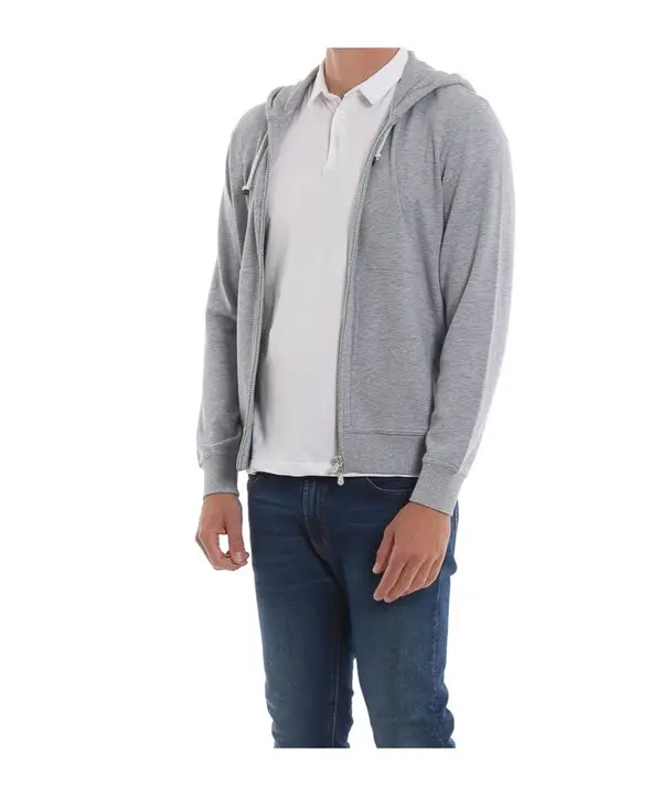 Brunello Cucinelli Zipped Drawstring Hoodie