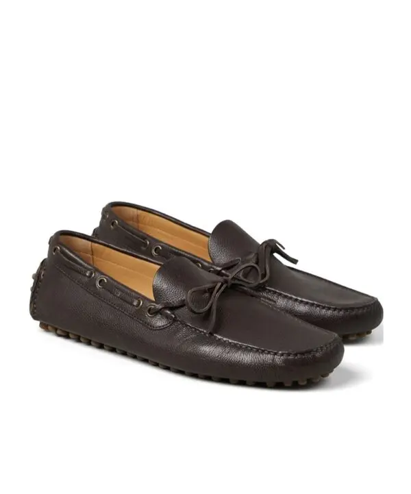 Brunello Cucinelli Driver Leather Loafers