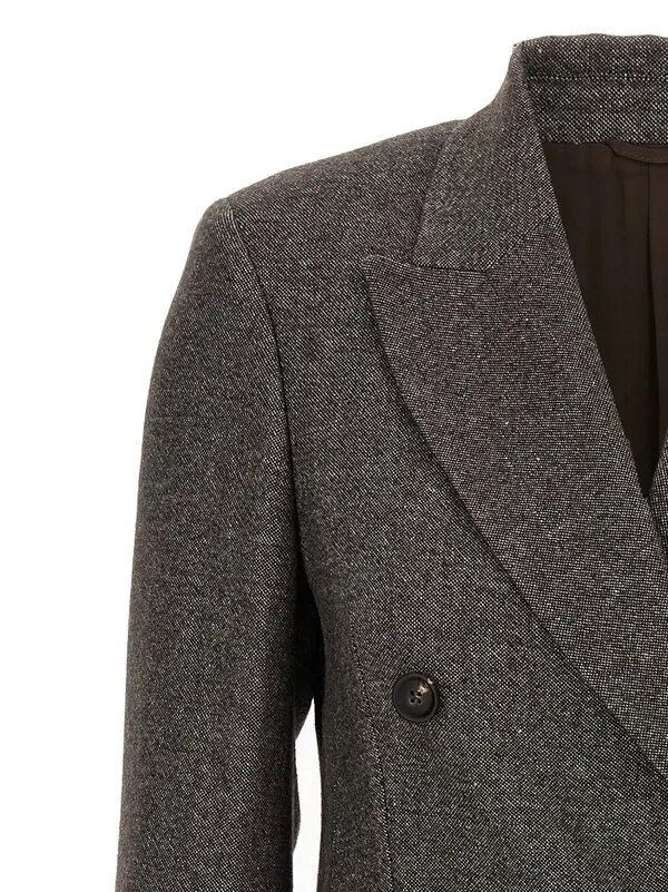 Brunello Cucinelli Double-breasted Tweed Blazer