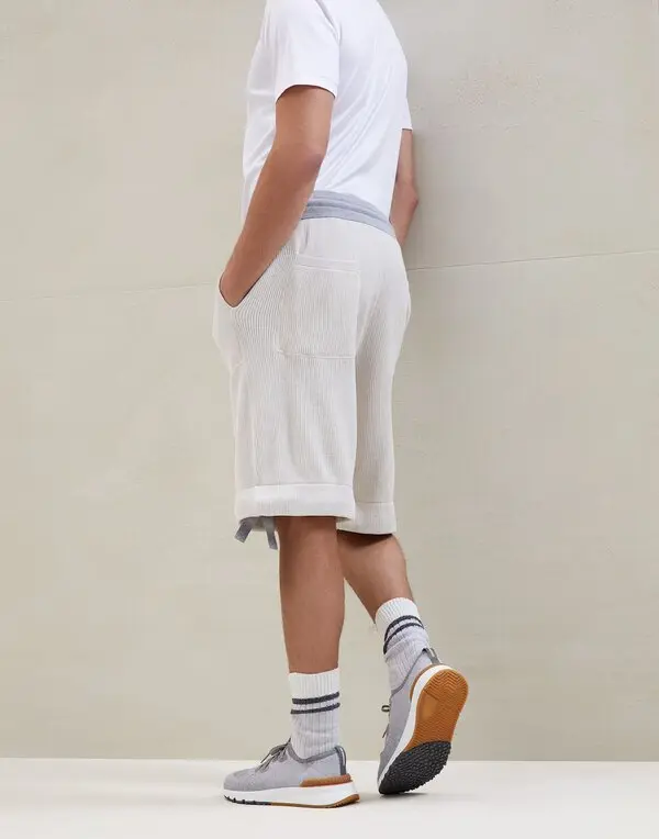 Brunello Cucinelli Corduroy-detail Bermuda Shorts