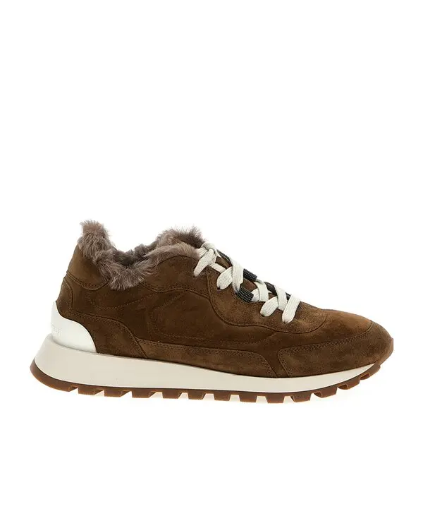 Brunello Cucinelli Suede Lace-up Sneakers
