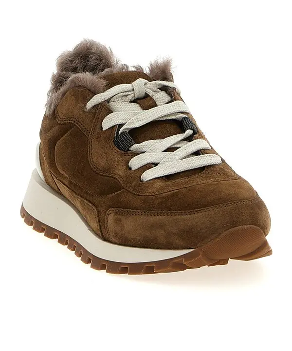 Brunello Cucinelli Suede Lace-up Sneakers