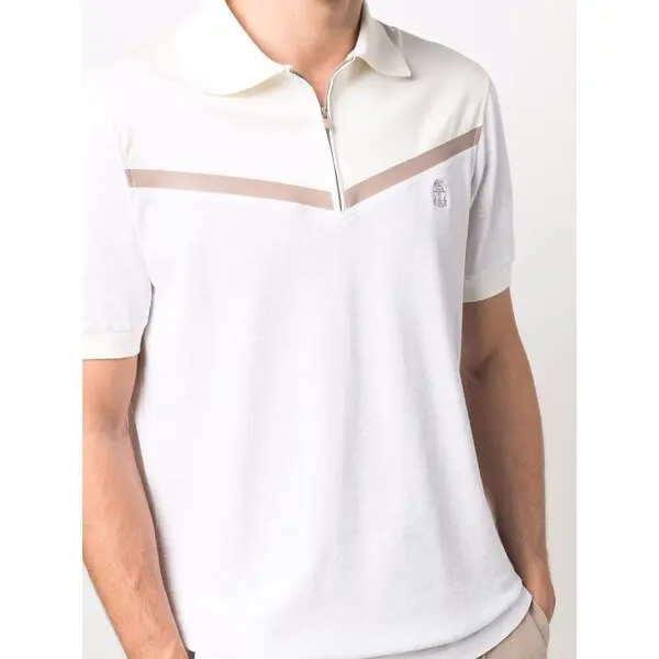 Brunello Cucinelli Embroidered-logo Polo Shirt