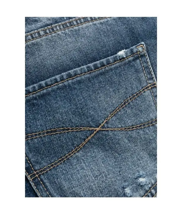Brunello Cucinelli Logo-patch Cotton Straight-leg Jeans