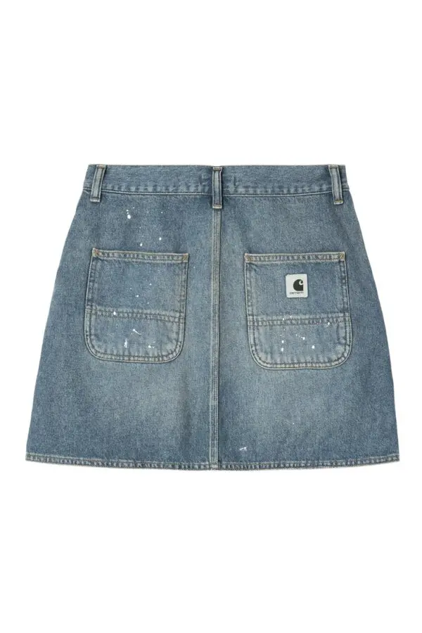Carhartt Wip Maeve Paint-splatter Denim Skirt
