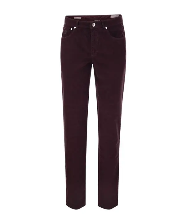 Brunello Cucinelli Logo Patch Straight-leg Trousers - Black