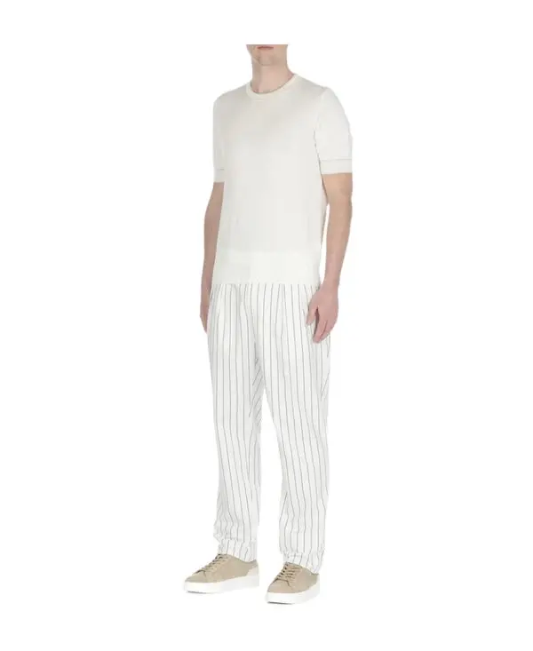 Brunello Cucinelli Pinstriped Straight Leg Trousers