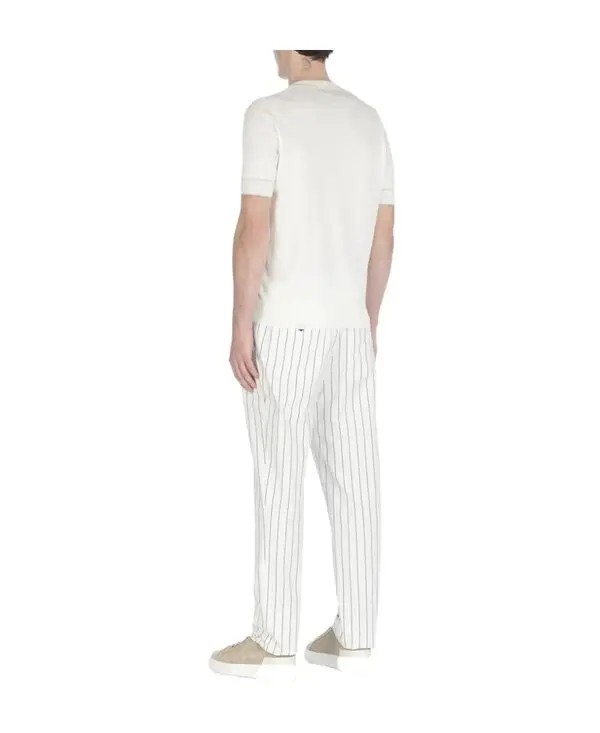 Brunello Cucinelli Pinstriped Straight Leg Trousers