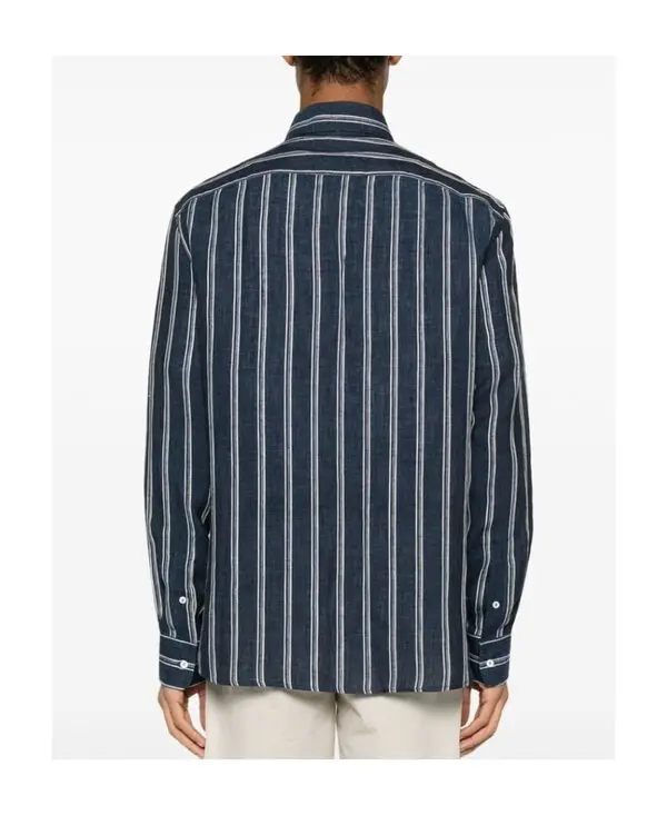 Brunello Cucinelli Stripe Detailed Button-up Shirt