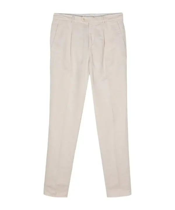 Brunello Cucinelli Pleated Tailored Trousers - White