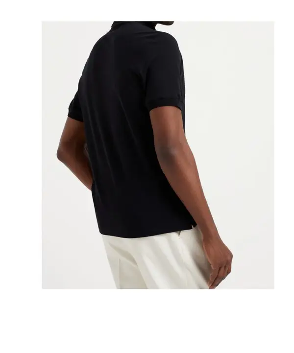 Brunello Cucinelli Logo Printed Short Sleeved Polo Shirt
