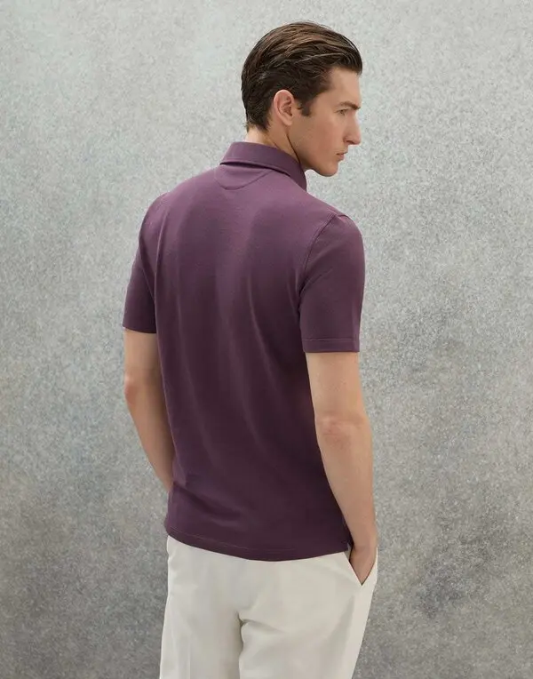 Brunello Cucinelli Long-sleeve Cotton Polo Shirt