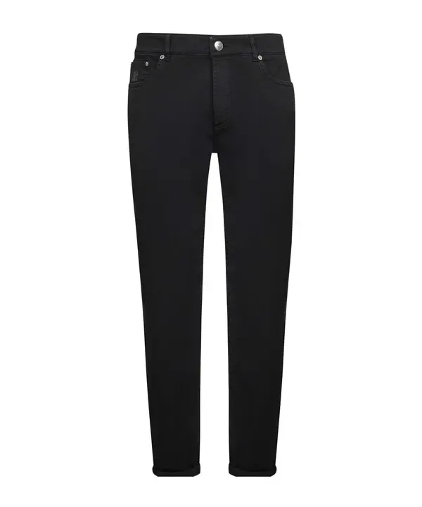 Brunello Cucinelli Logo Patch Straight Leg Jeans