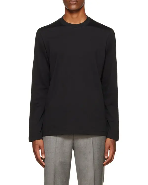 Brunello Cucinelli Long-sleeved Cotton T-shirt - Black