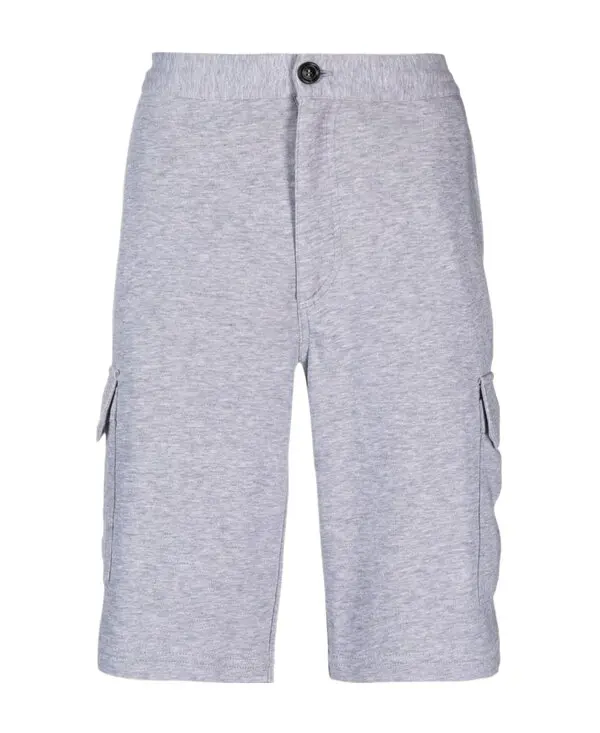 Brunello Cucinelli Mélange Straight-leg Shorts With Cargo Pockets - Gray