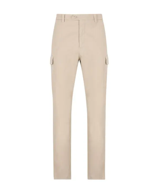 Brunello Cucinelli Slim-cut Cargo-pocketed Trousers - Nude