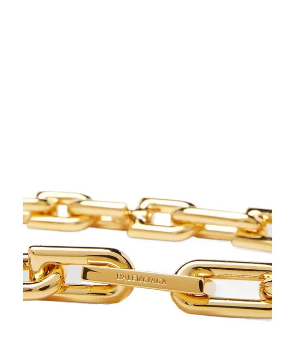 Balenciaga Chain-link Logo Engraved Necklace