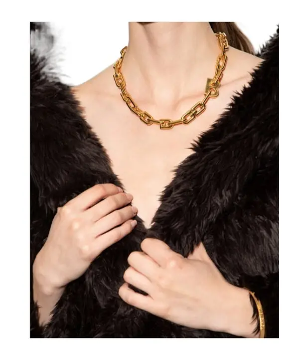 Balenciaga Chain-link Logo Engraved Necklace