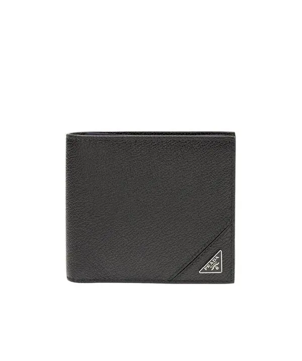 Prada Half-fold Logo Wallet - Black