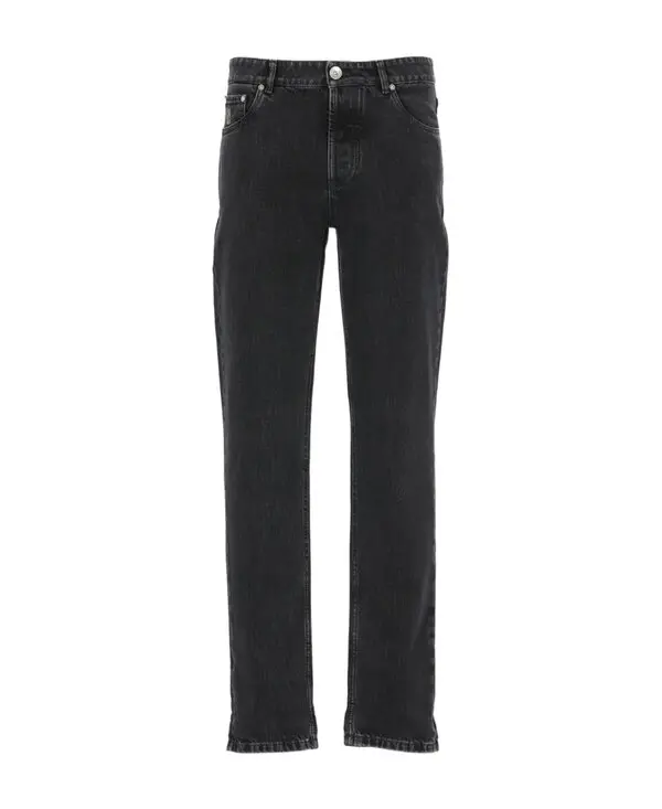 Brunello Cucinelli Straight-leg Cotton Jeans - Black