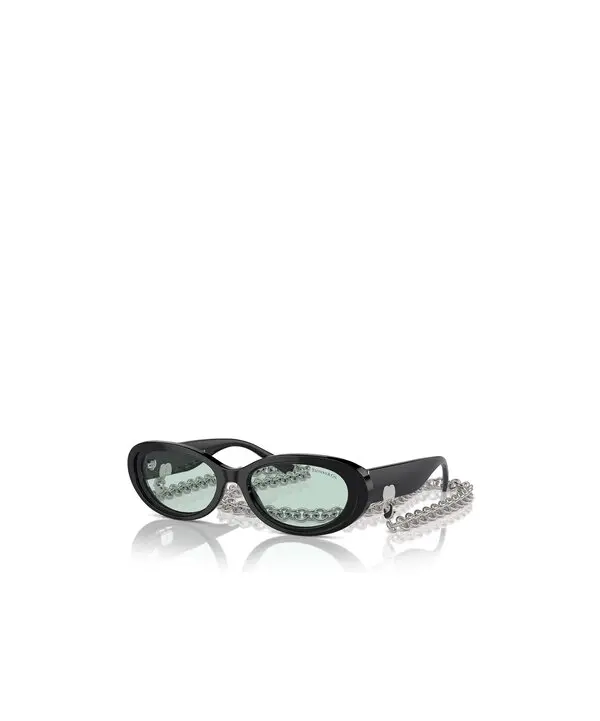 TIFFANY  CO. Tiffany & Co. Oval Frame Sunglasses With Chain Detail