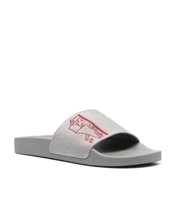 Brunello Cucinelli Embroidered Logo Slides