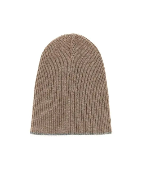 Brunello Cucinelli Contrast-trimmed Knitted Beanie
