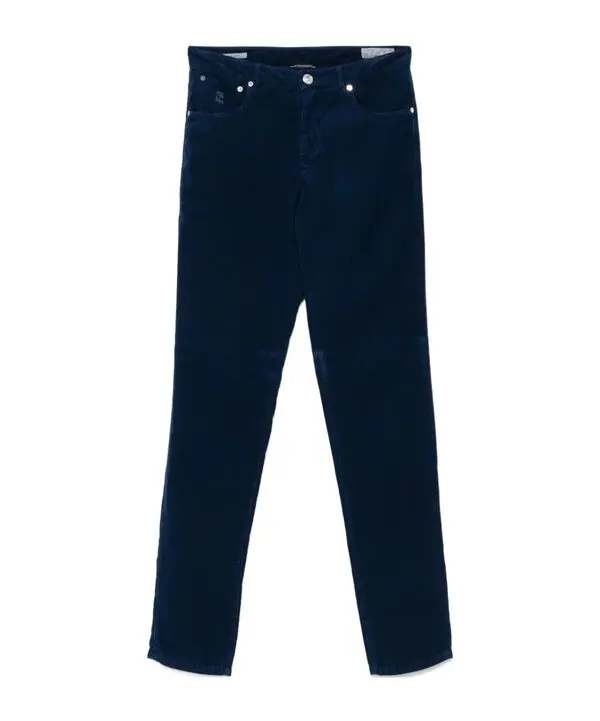 Brunello Cucinelli Corduroy Cotton Trousers - Black