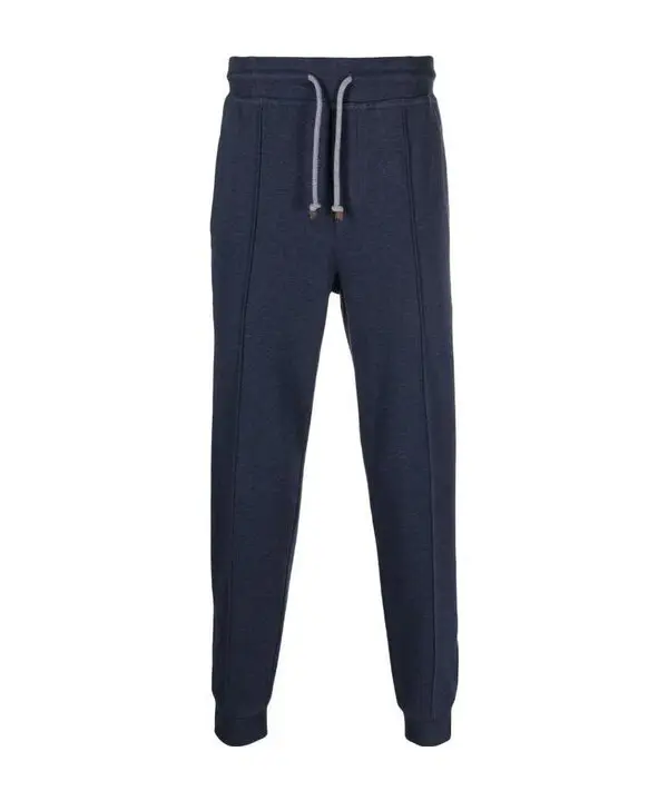 Brunello Cucinelli Drawstring Cuffed Sweatpants - Blue