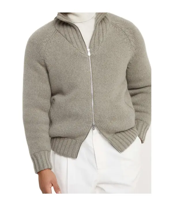 Brunello Cucinelli Roll Neck Knitted Cardigan