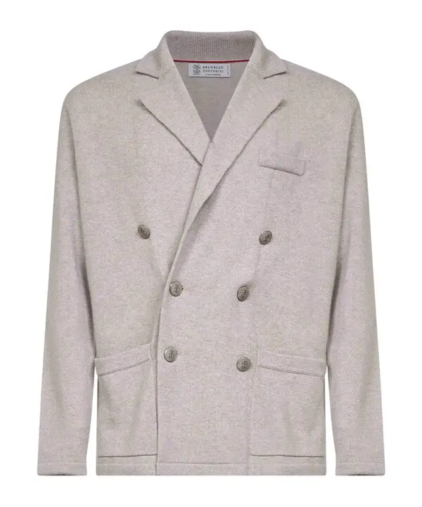 Brunello Cucinelli One-and-a-half-breasted Blazer-style Cardigan - Gray