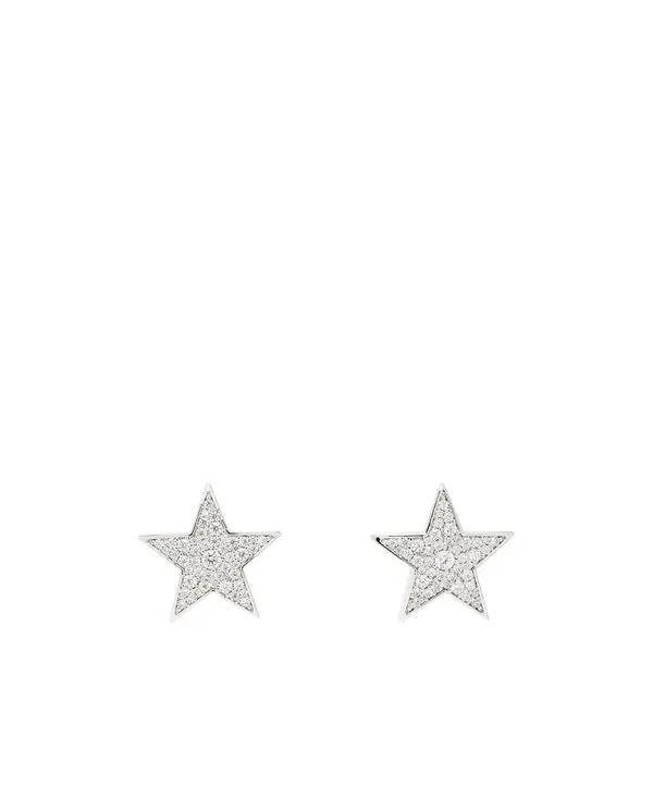 NUMBERING Star Earrings - White