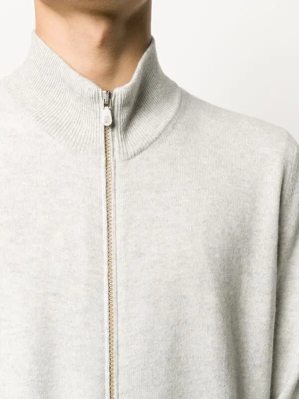 Brunello Cucinelli Knitted Zip-up Cardigan